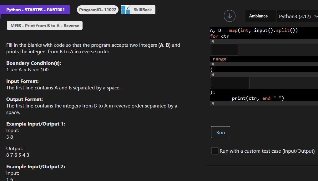 Fill in the blanks with code so that the | StudyX