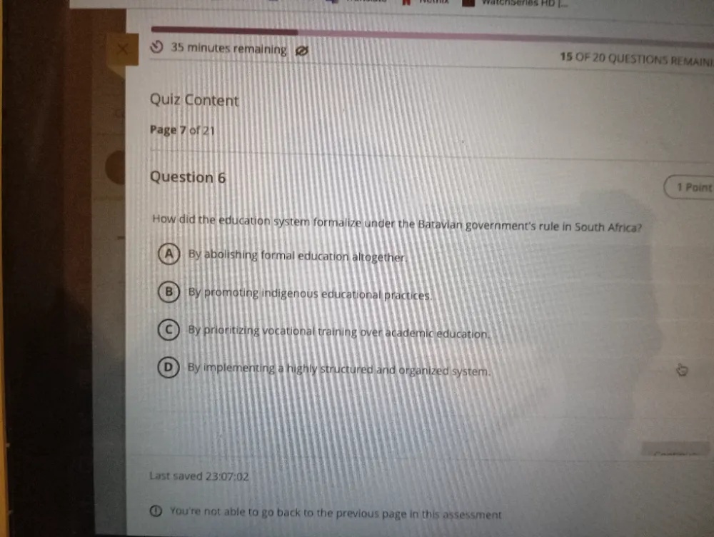 How did the education system formalize under | StudyX