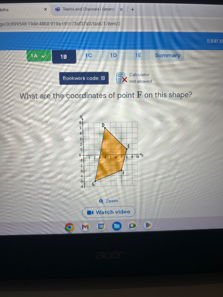 What are the coordinates of point F on this