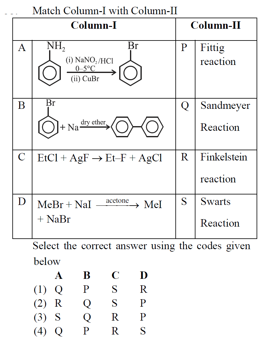 Match Column-I with Column-II | Column-I | | StudyX