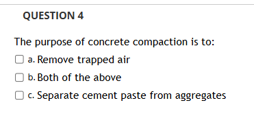 The purpose of concrete compaction is to: a.