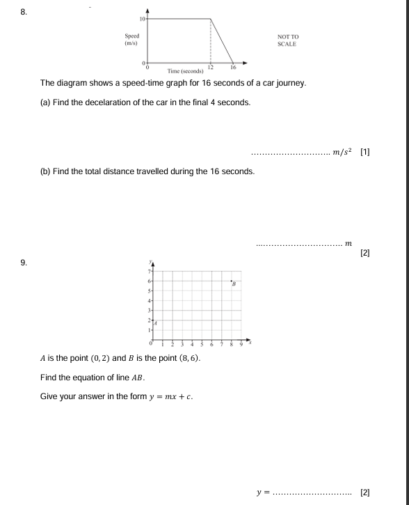 8. The diagram shows a speed-time graph for | StudyX