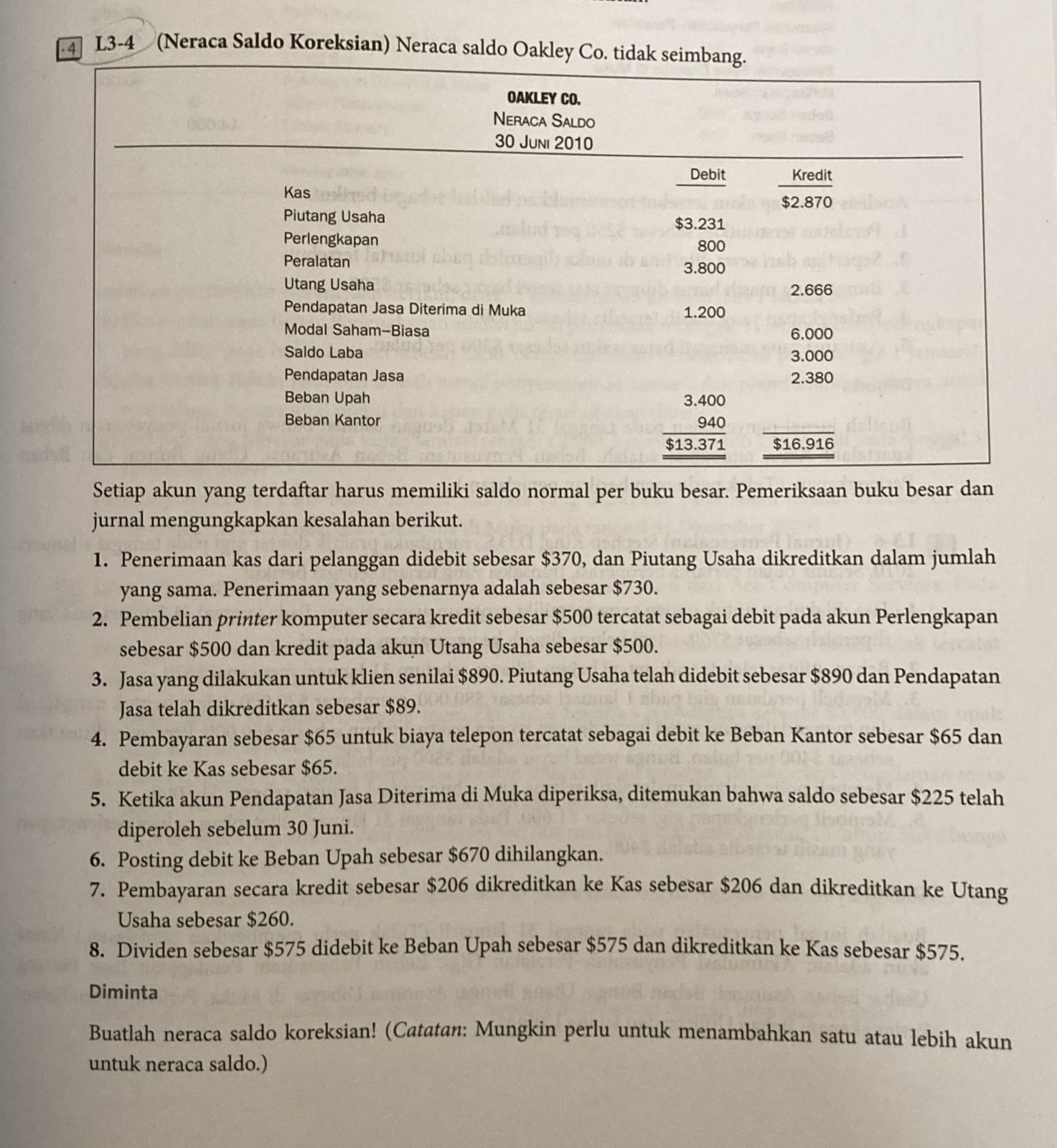 Here is the initial trial balance: | | StudyX