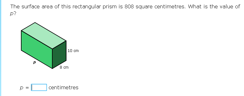 The surface area of this rectangular prism | StudyX