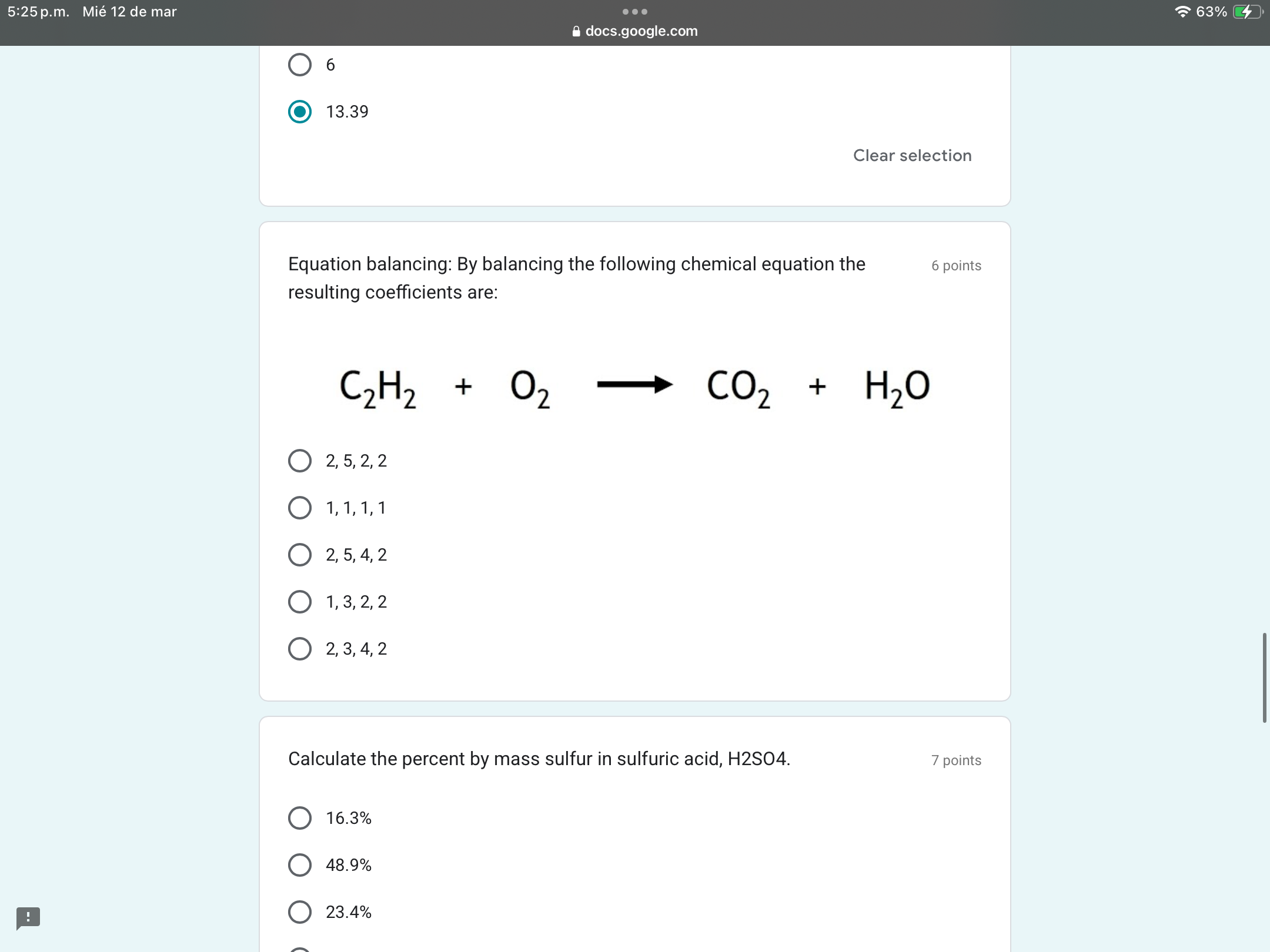 Equation balancing: By balancing the | StudyX