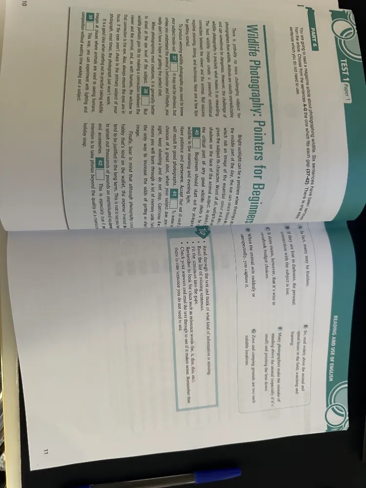 PART 6 You are going to read a magazine | StudyX