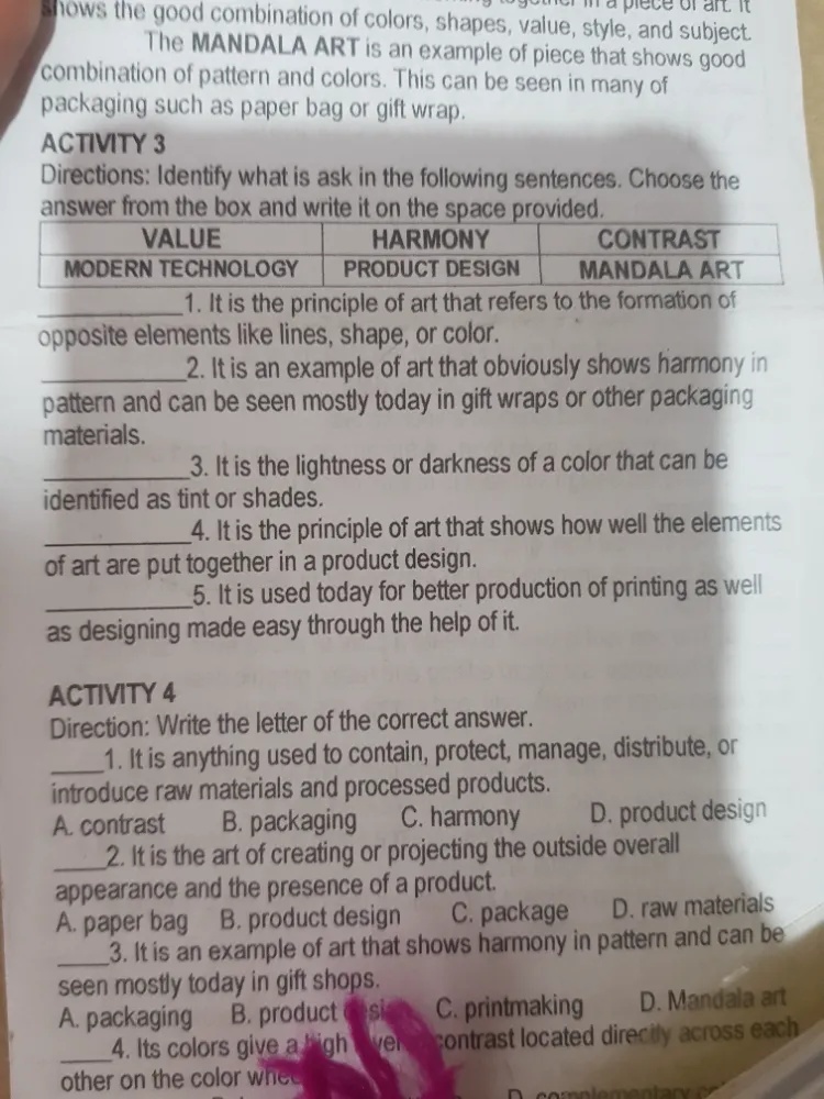 ACTIVITY 3 Directions: Identify what is ask | StudyX