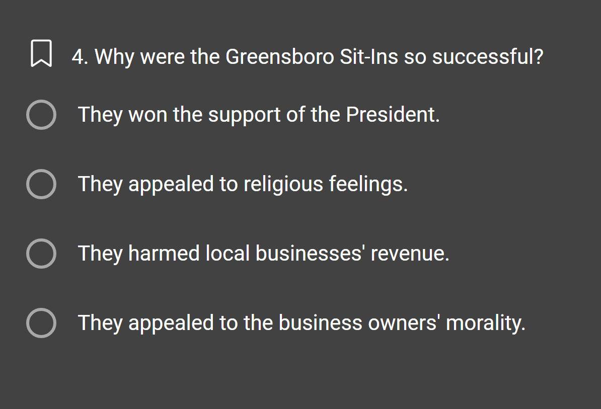 4. Why were the Greensboro Sit-Ins so | StudyX