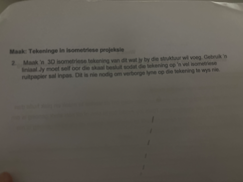 Maak: Tekeninge in isometriese projeksie 2. | StudyX