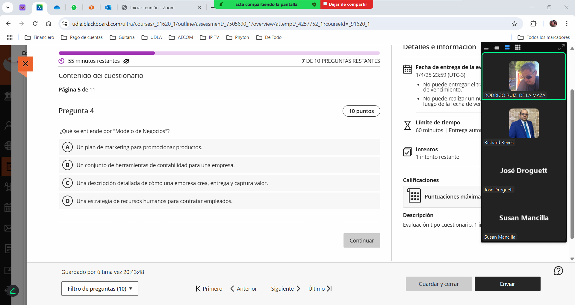 Pregunta 4 ¿Qué se entiende por "Modelo de | StudyX