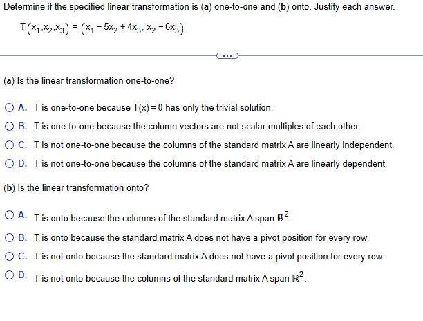 Determine if the specified linear | StudyX