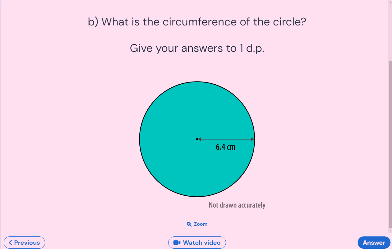 b) What is the circumference of the circle | StudyX