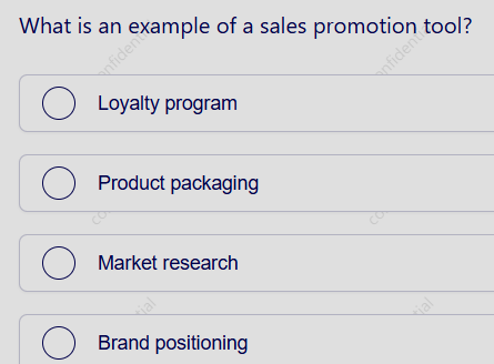 What is an example of a sales promotion | StudyX