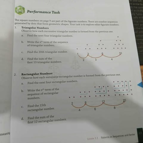 1. Triangular Numbers Observe how each | StudyX