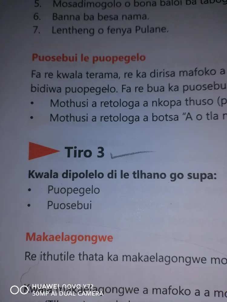 Kwala dipolelo di le tlhano go supa: | StudyX