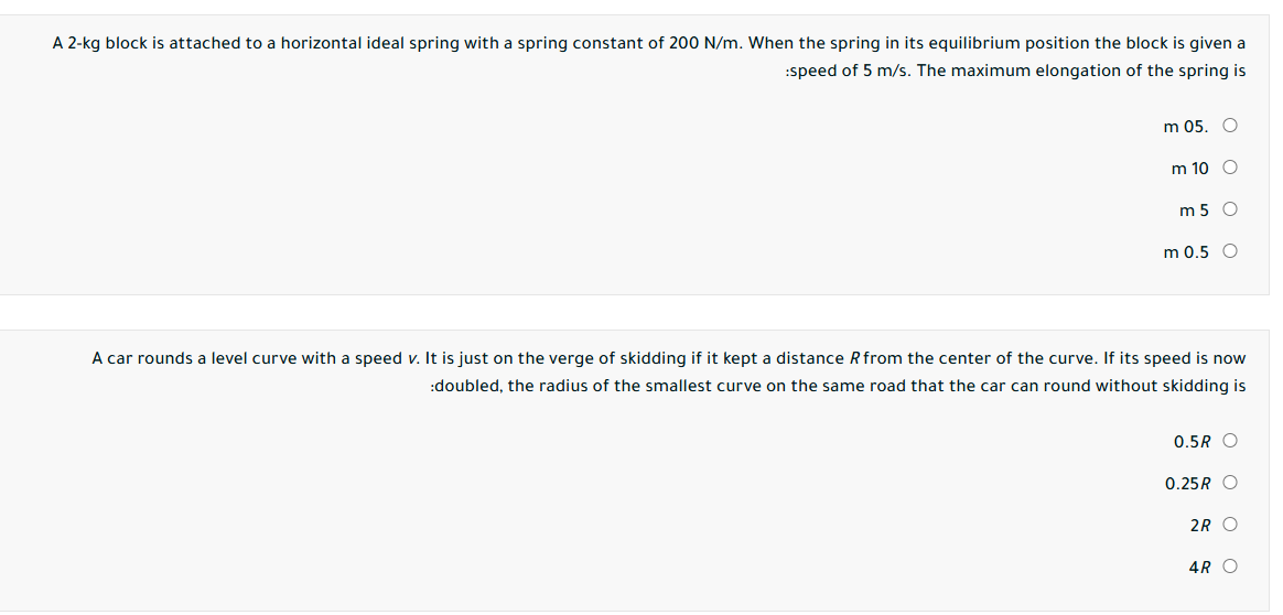 A 2-kg block is attached to a horizontal | StudyX