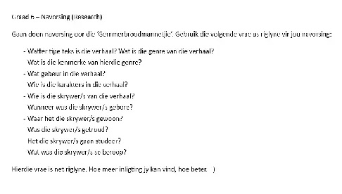 Graad 6 - Navorsing (Research) Gaan doen | StudyX