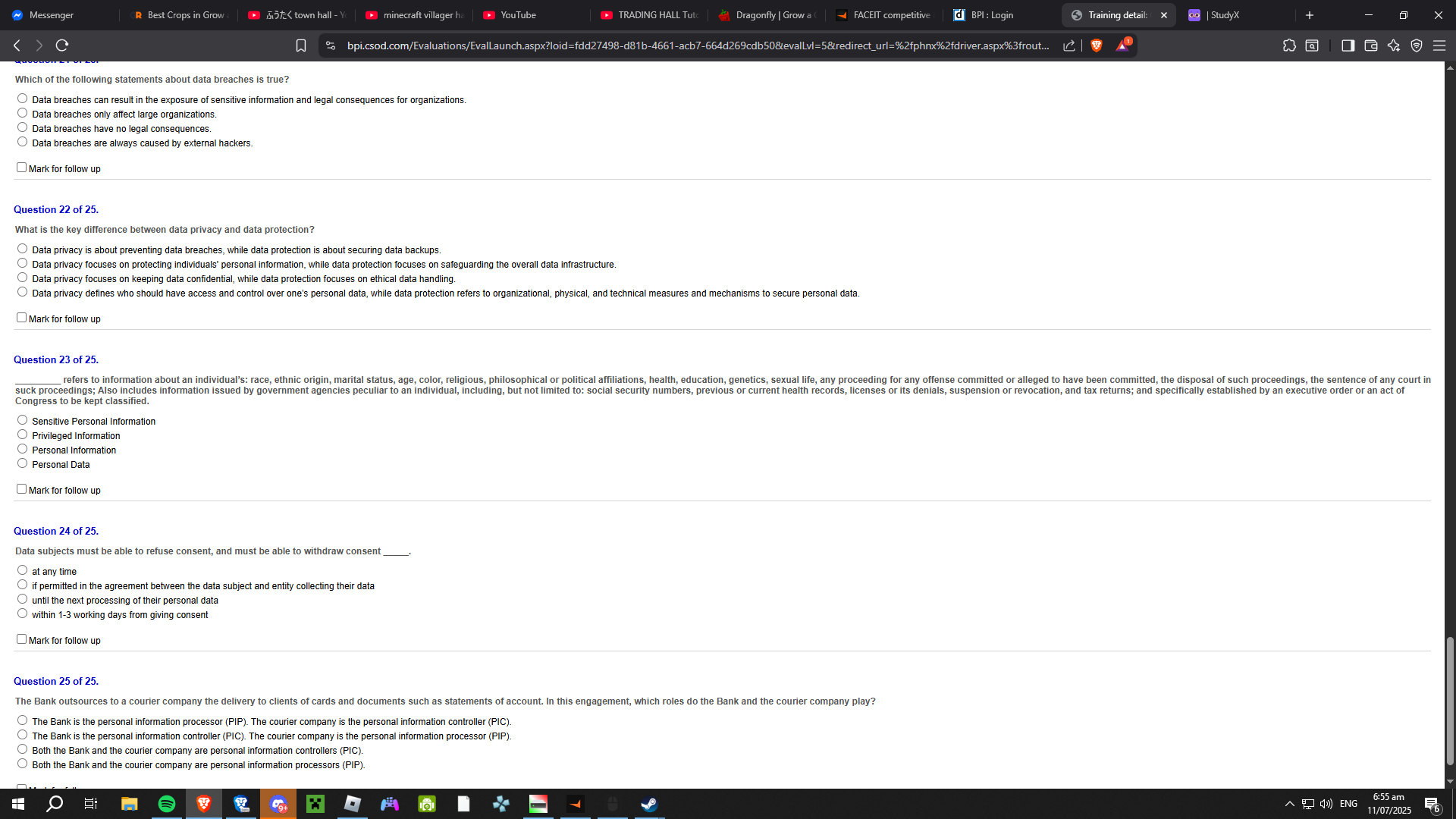 Which of the following statements about data | StudyX
