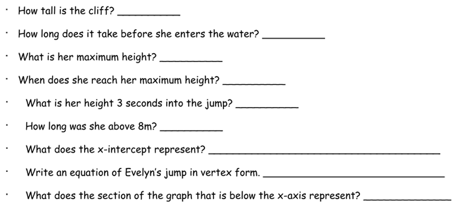How tall is the cliff? How long does it take