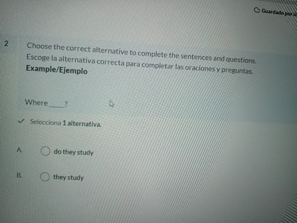 2 Choose the correct alternative to complete | StudyX