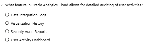 2. What feature in Oracle Analytics Cloud | StudyX