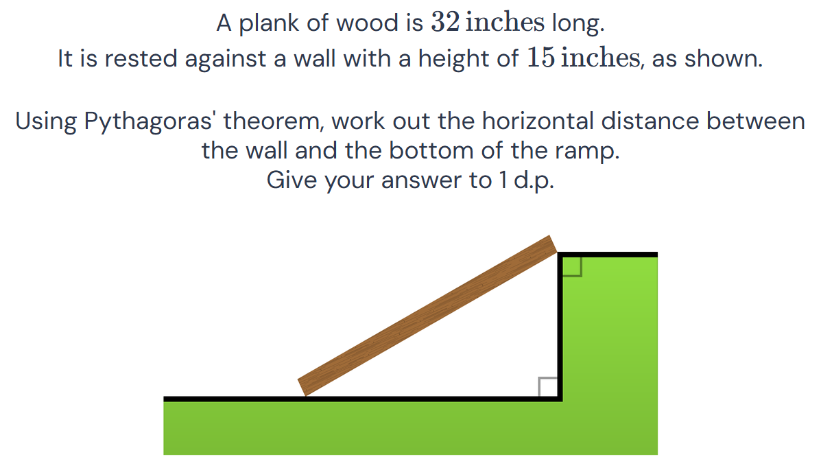 A plank of wood is 32 inches long. It is | StudyX