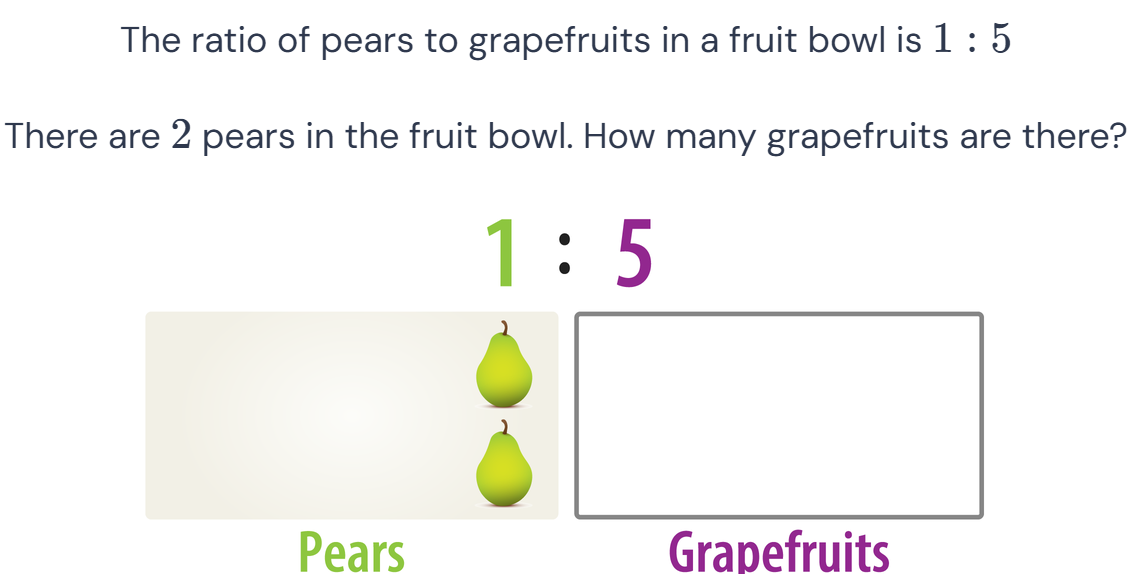 The ratio of pears to grapefruits in a fruit | StudyX