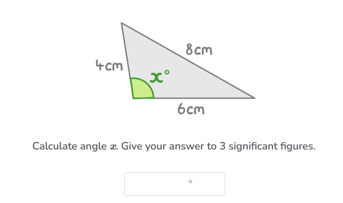 Calculate angle $x$. Give your answer to 3 | StudyX