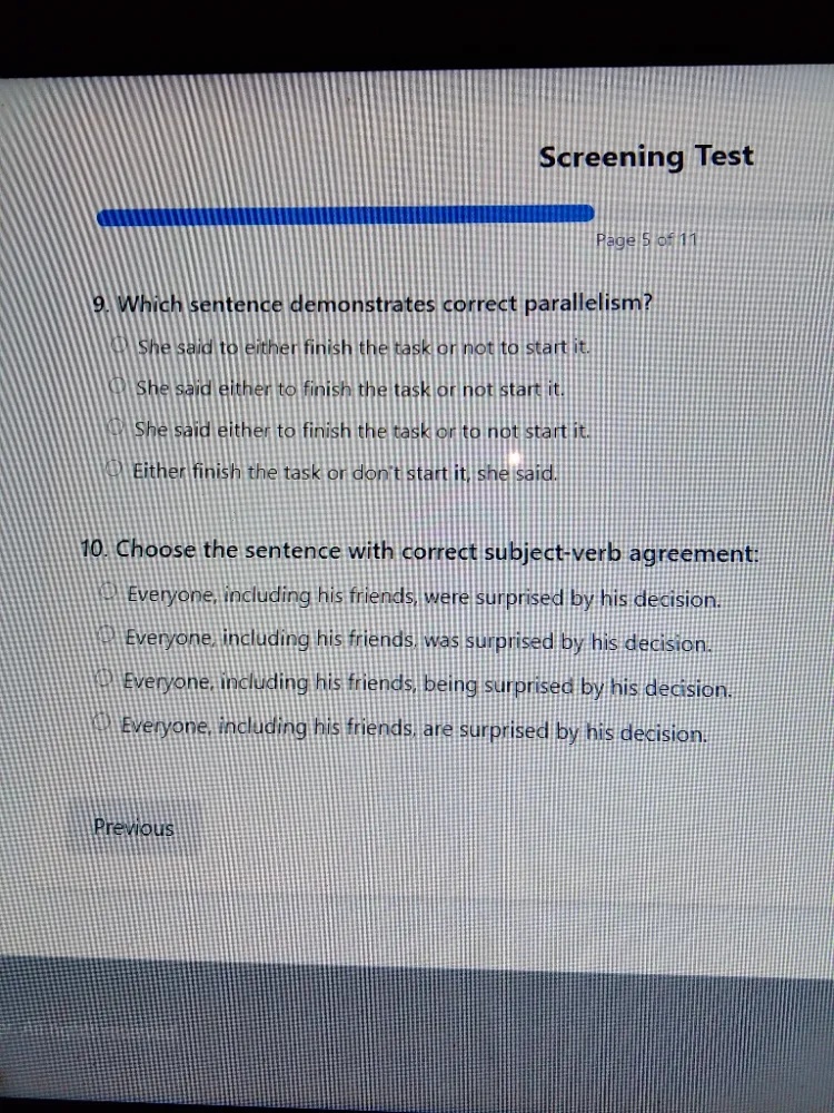 9. Which sentence demonstrates correct | StudyX
