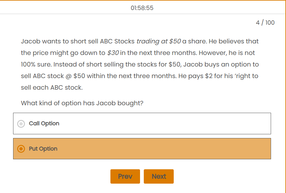 Jacob wants to short sell ABC Stocks trading | StudyX