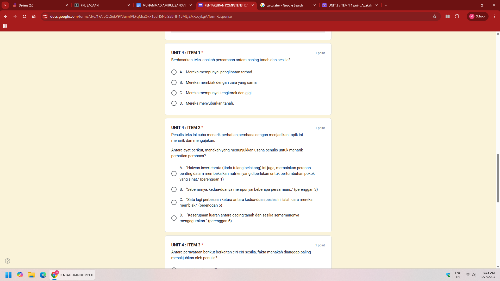 UNIT 4: ITEM 1 Berdasarkan teks, apakah | StudyX