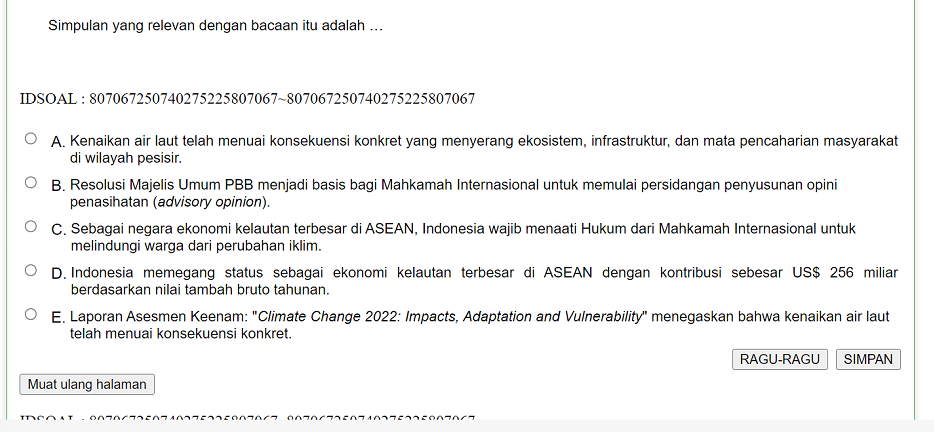 Simpulan yang relevan dengan bacaan itu | StudyX