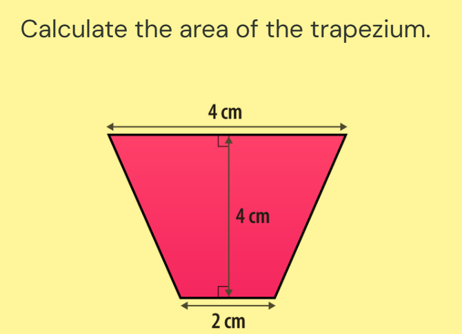 Calculate the area of the trapezium. The | StudyX