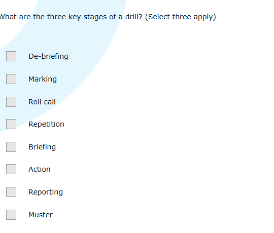 What are the three key stages of a drill? | StudyX
