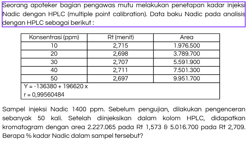 Seorang apoteker bagian pengawas mutu | StudyX