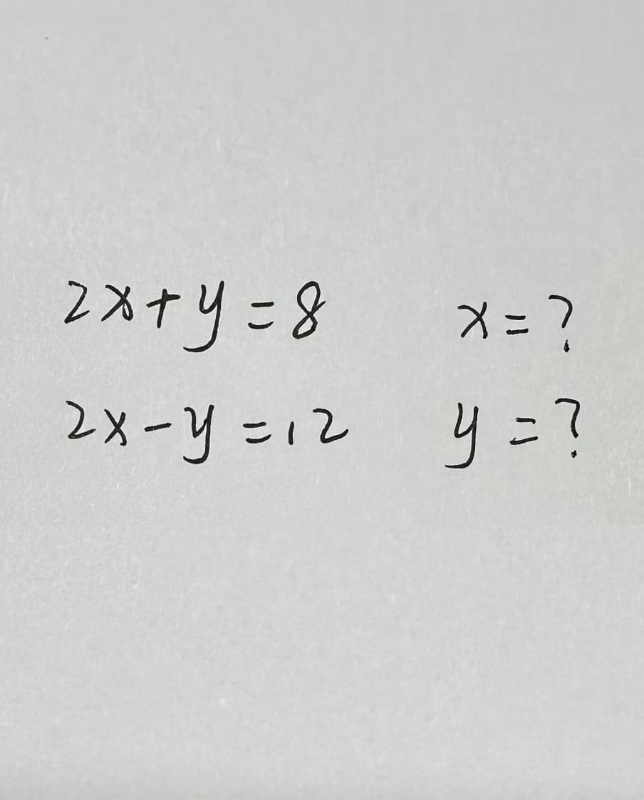 Solve the following system of equations for | StudyX