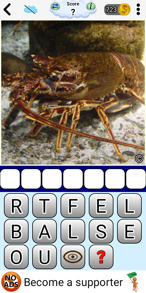 The image shows a lobster and a word puzzle. | StudyX
