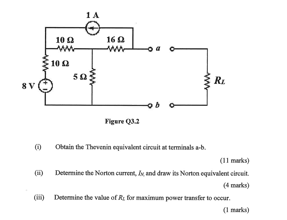 (i) Obtain the Thevenin equivalent circuit | StudyX
