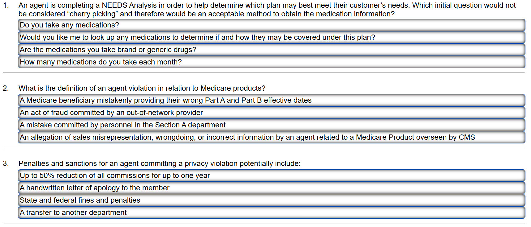 1. An agent is completing a NEEDS Analysis | StudyX