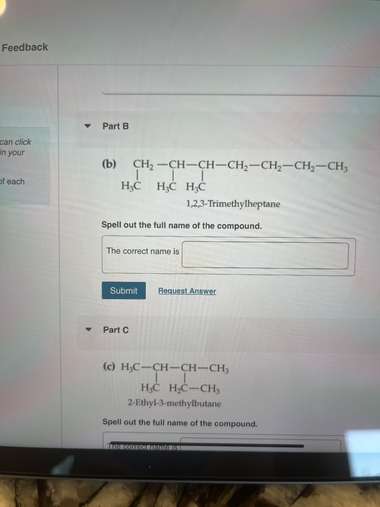 (b) CH2-CH-CH-CH2-CH2-CH2-CH3 H3C H3C H3C | StudyX
