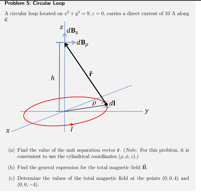 Problem 5: Circular Loop A circular loop | StudyX