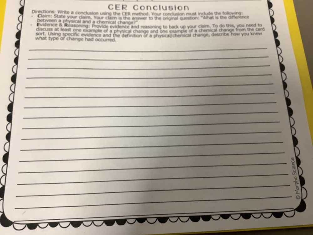 Directions: Write a conclusion using the CER | StudyX