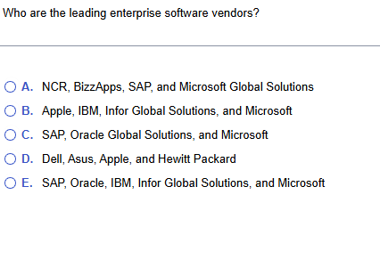 Who are the leading enterprise software | StudyX