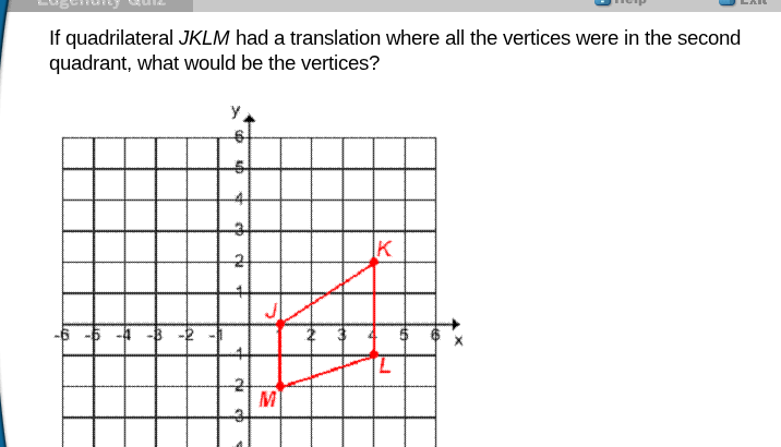 If quadrilateral JKLM had a translation | StudyX