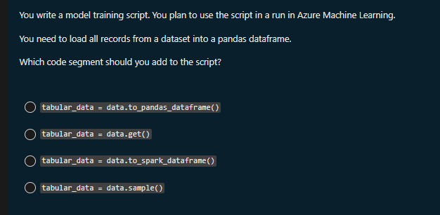 You write a model training script. You plan | StudyX