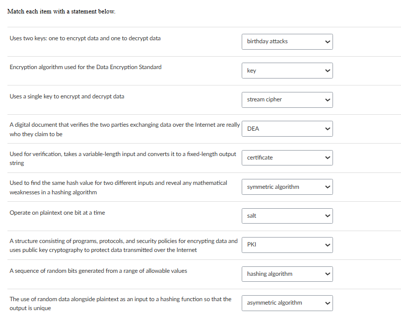 Match each item with a statement below. | StudyX