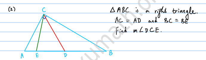 $ ABC$ is a right triangle. $AC = AD$ and | StudyX