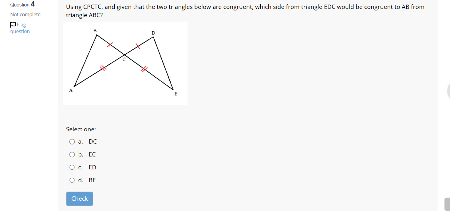 Using CPCTC, and given that the two | StudyX