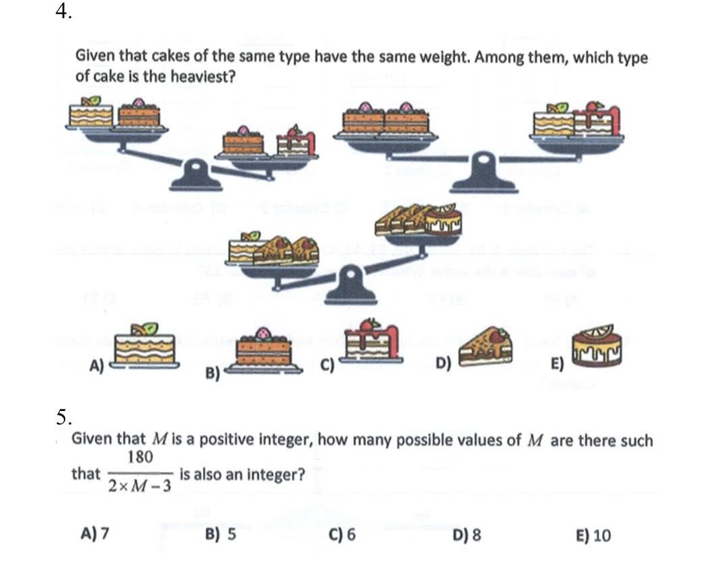 4. Given that cakes of the same type have | StudyX