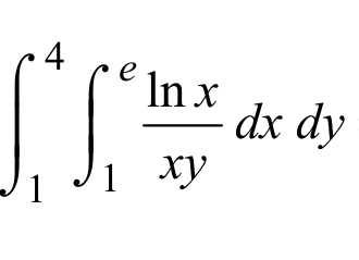 Evaluate the double integral of ln(x)/(xy) | StudyX